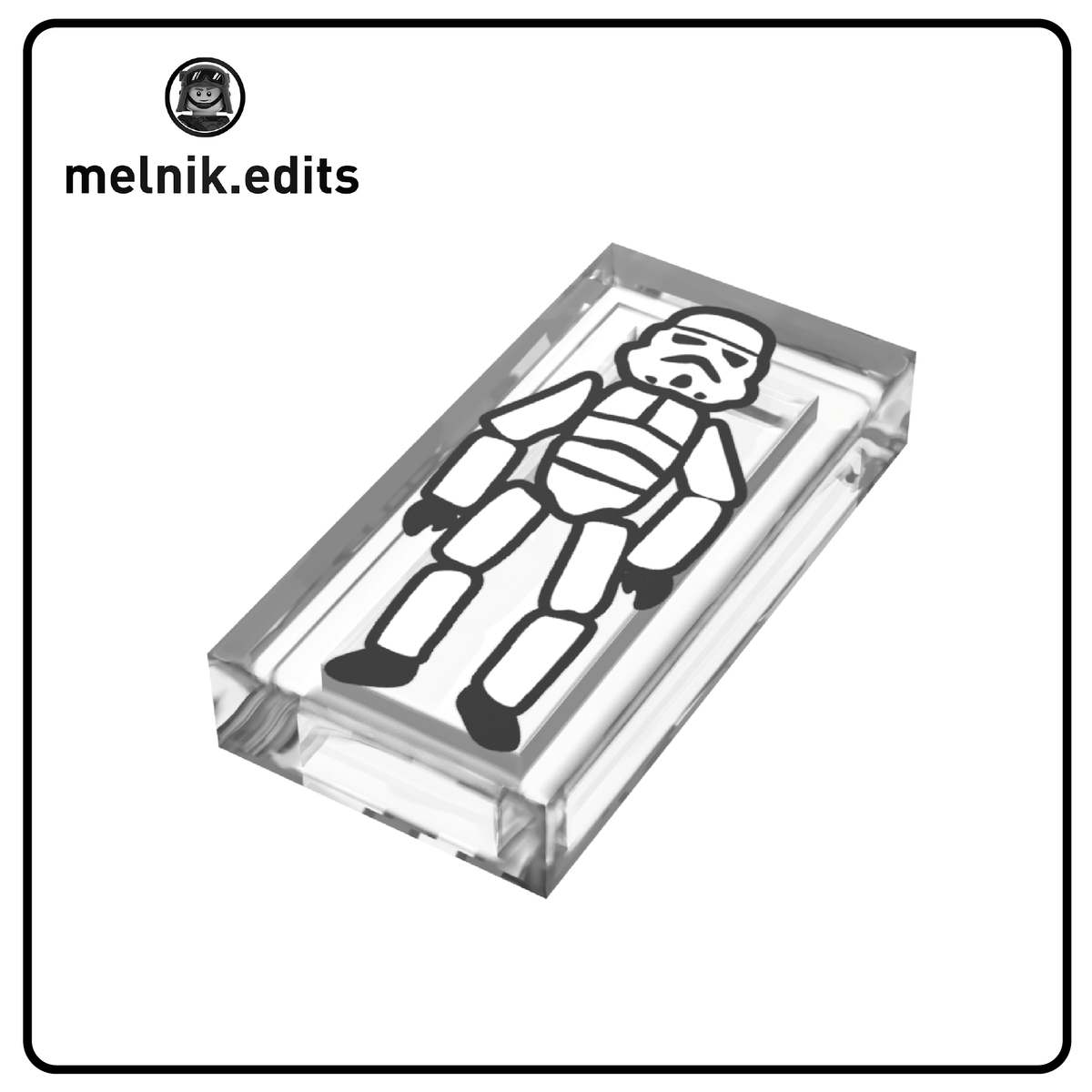 LEGO® 1x2 Tile Stormy Trans Clear – Hall of Bricks