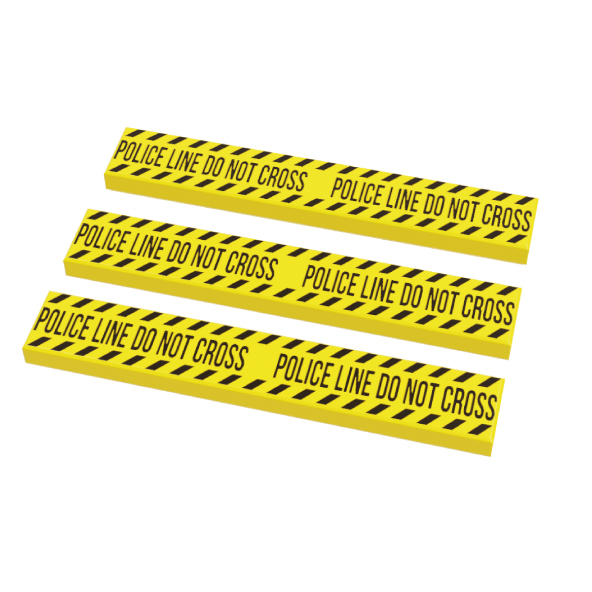 LEGO® 1x6 Tile Police Line - Do not cross 3-pack – Hall of Bricks