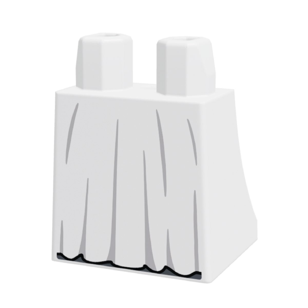 SW White Skirt with Gray Folds and Black Hem – Hall of Bricks