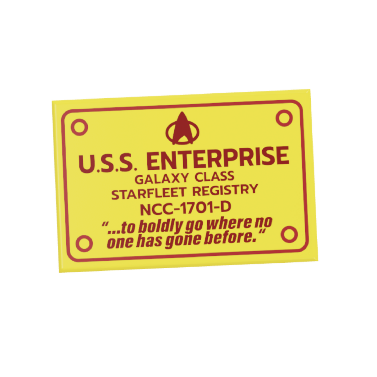 Starfleet Productions Custom 2x3 Tile - Registry Plaque – Hall of Bricks
