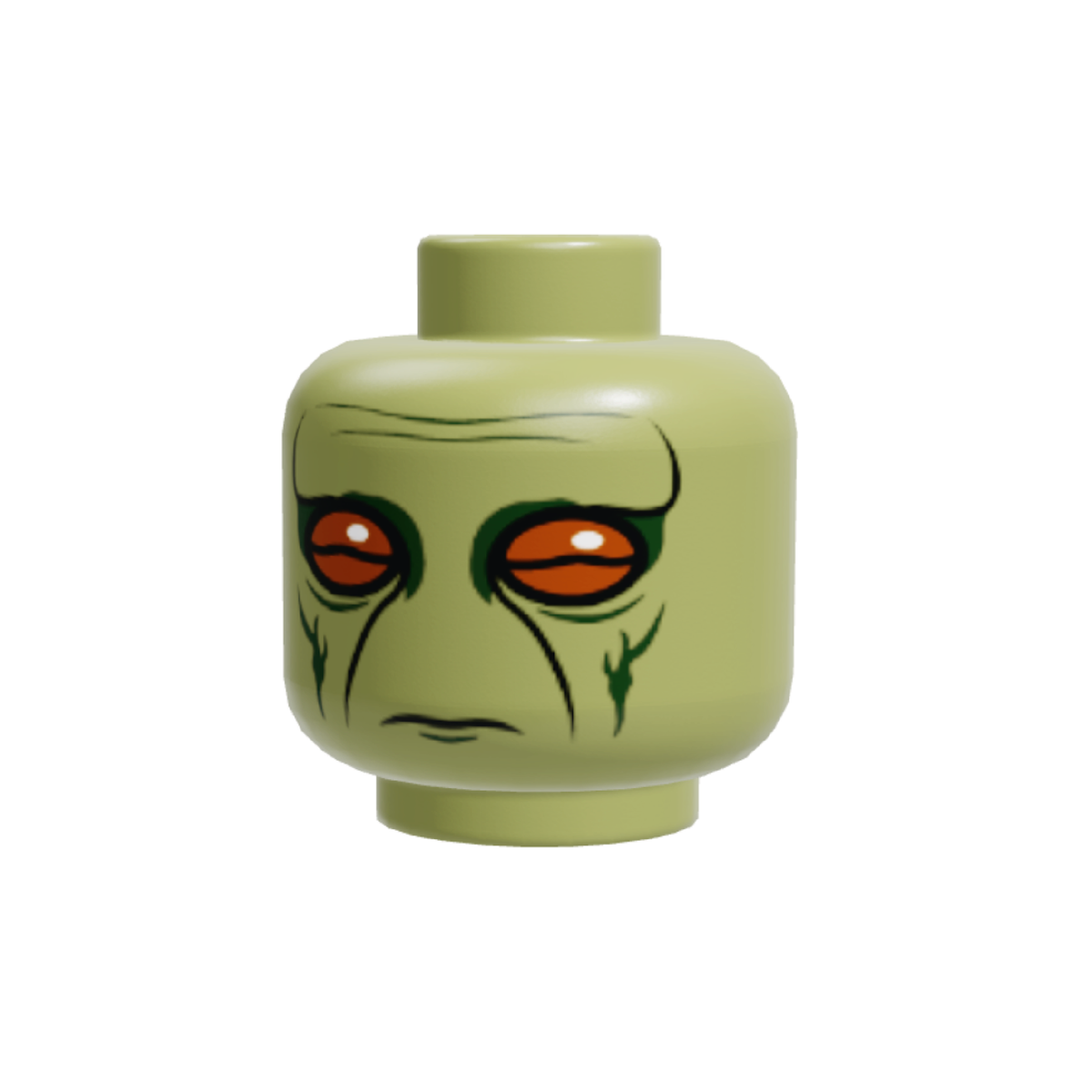 Civilian Head Series - Duros Male Olive Green – Hall of Bricks