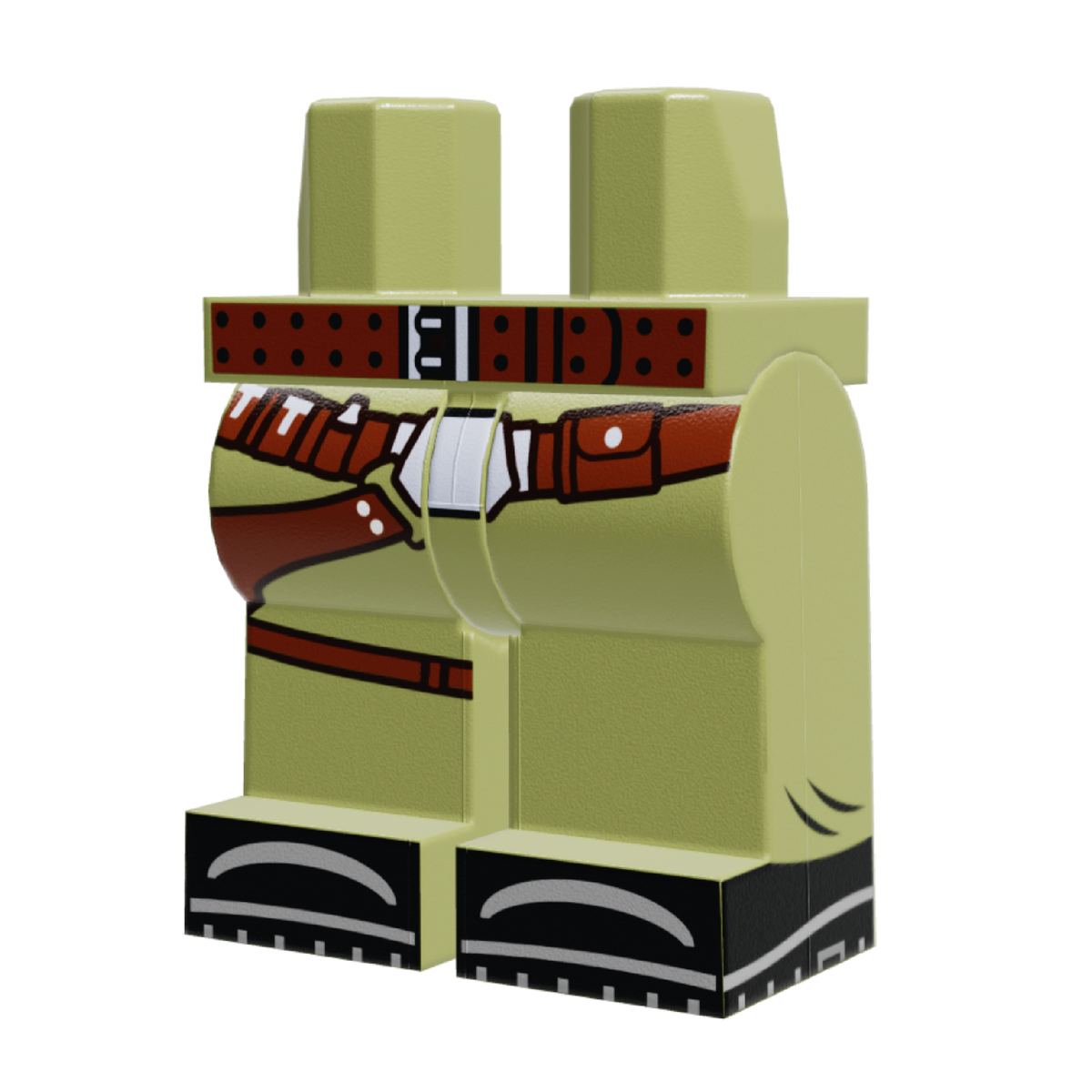 SW Legs with Holster and Black Shoes olive green | Hall of Bricks