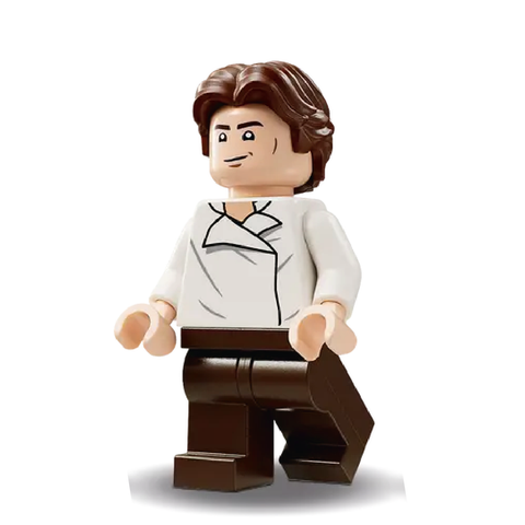 LEGO Star Wars Minifigure Han Solo White Shirt 75396 Hall of Bricks