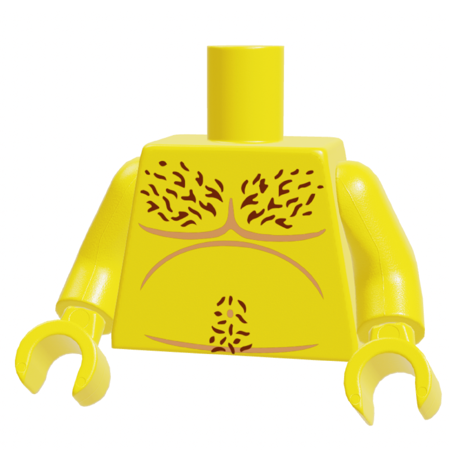 Fat & Hairy Torso Yellow | Hall of Bricks