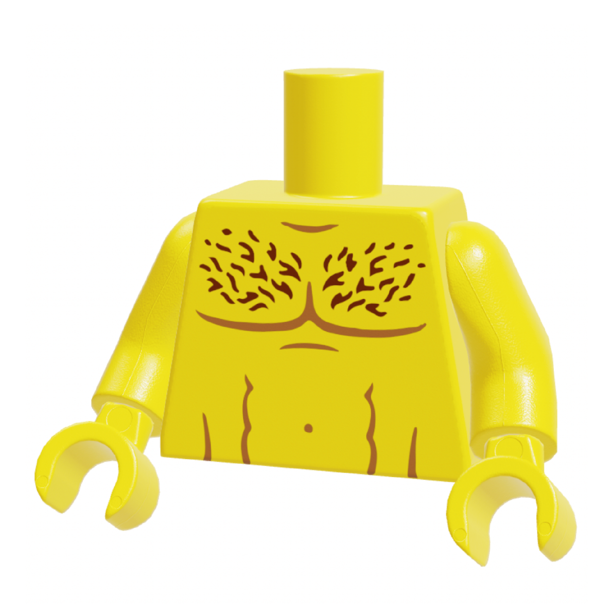Hairy Chest Torso Yellow – Hall of Bricks