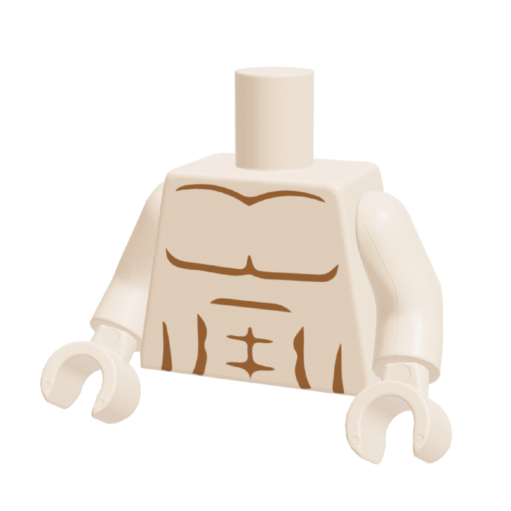 Surfer Guy Torso Light Nougat – Hall of Bricks