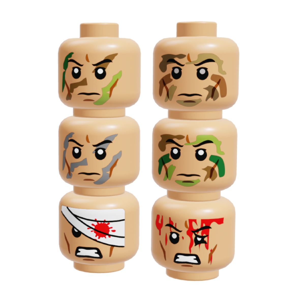 Clone Heads Camo 6-Pack by Sandstorm Customs – Hall of Bricks