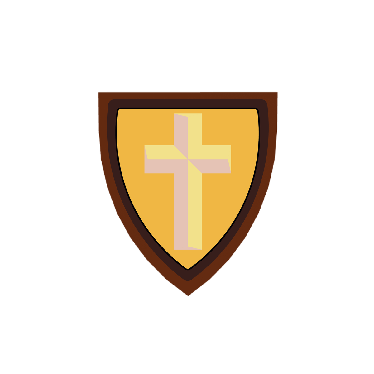 Legendary Kingdom Triangular Shield – Golden Shield – Hall of Bricks